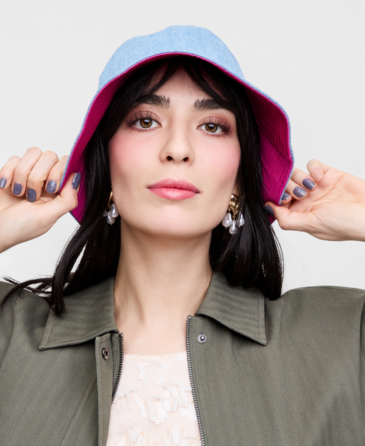 Click here for On 34th X Molly Rogers Womens Denim Bucket Hat  Ma... prices