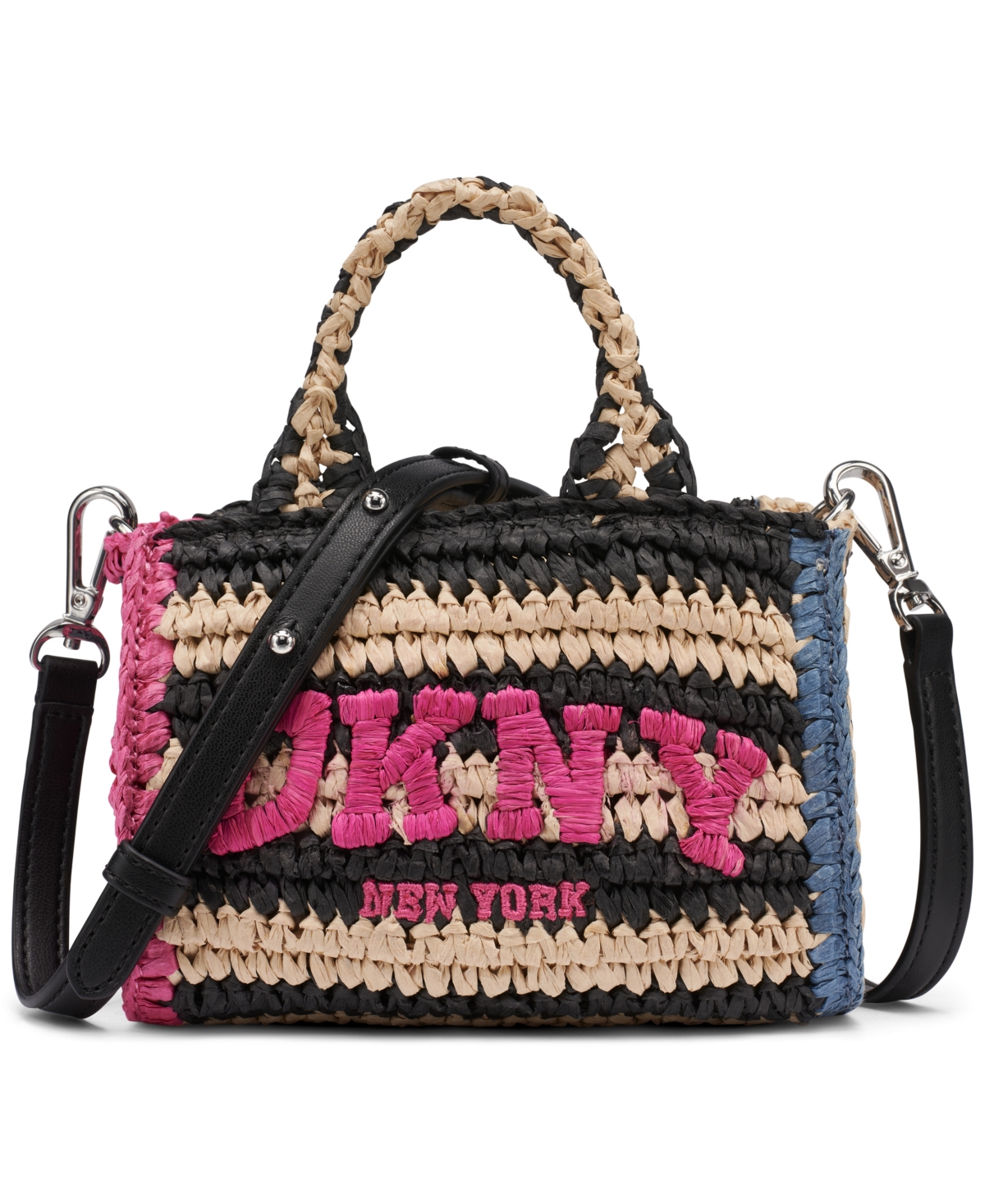 Click here for Dkny Hadlee Mini Woven Crossbody Bag - Hot Pink Co... prices