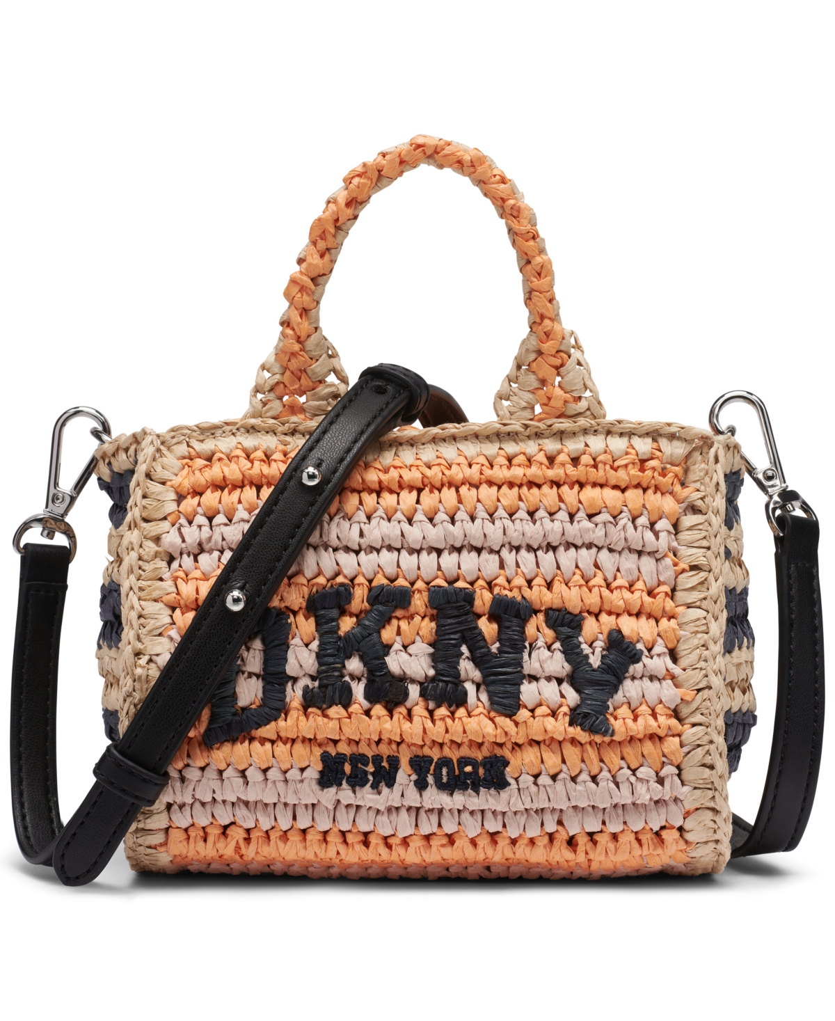 Click here for Dkny Hadlee Mini Woven Crossbody Bag - Orange Sher... prices