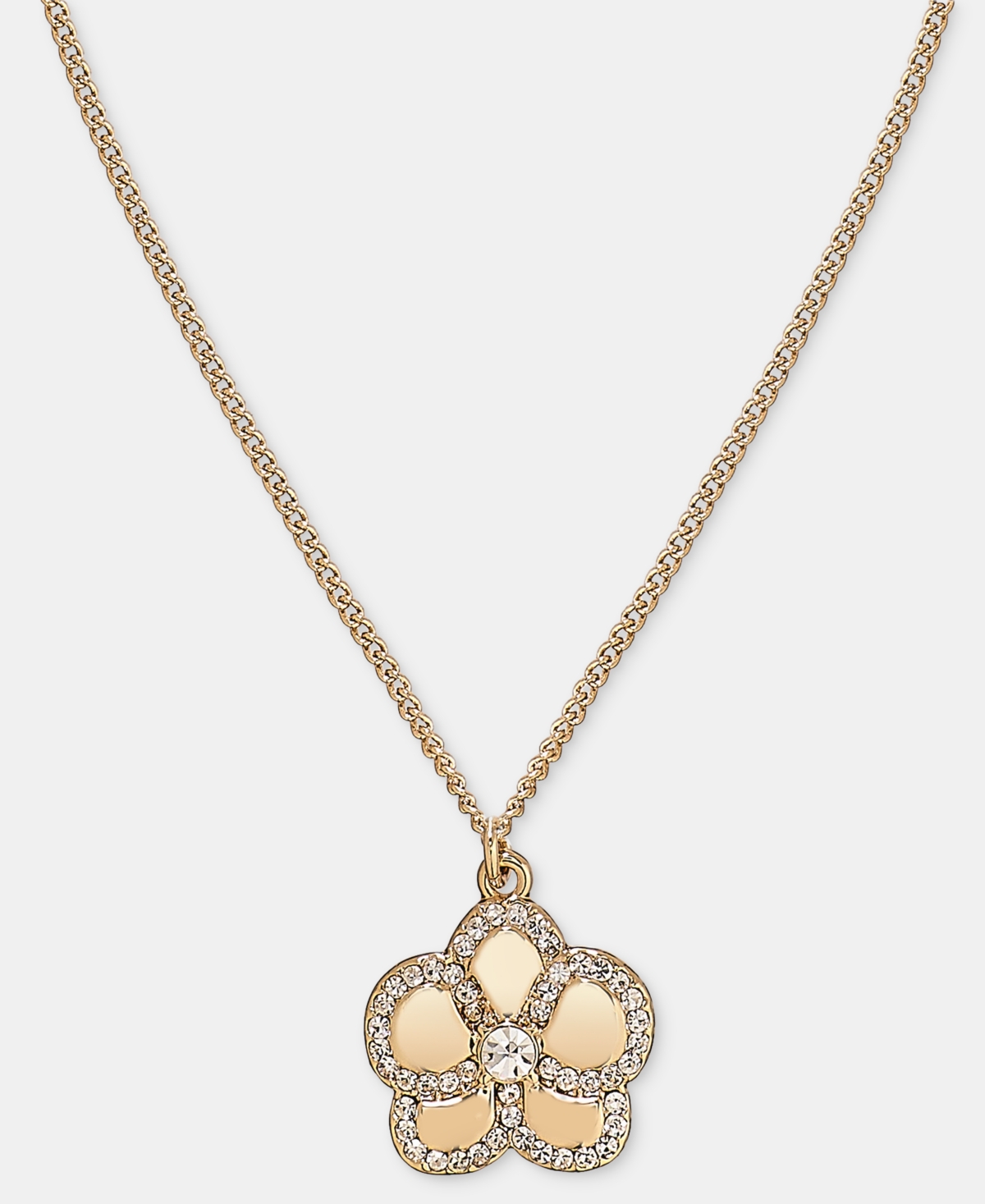 Click here for Karl Lagerfeld Paris Gold-Tone Pave Orchid Pendant... prices