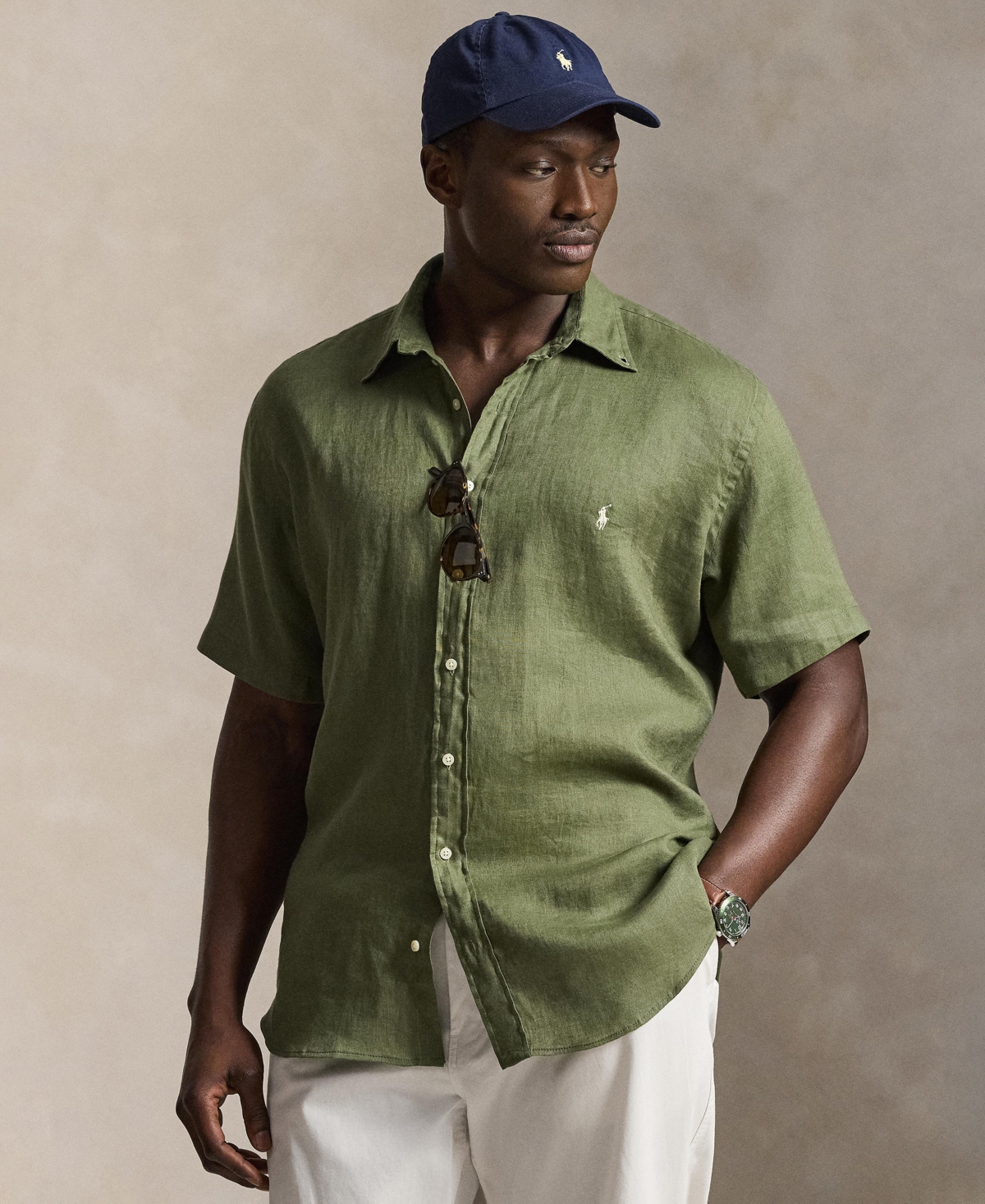 Click here for Polo Ralph Lauren Mens Big & Tall Linen Shirt - Ga... prices