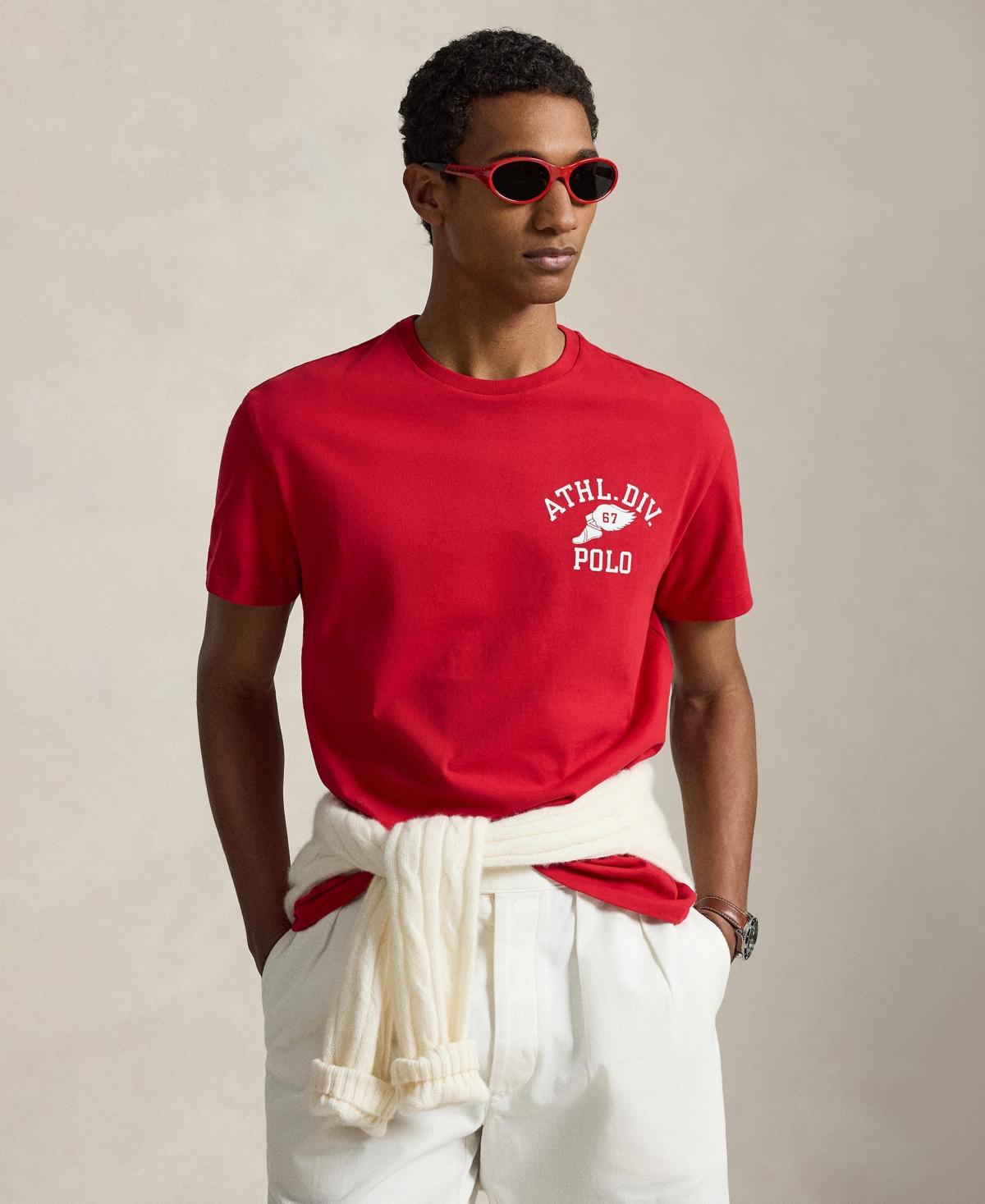 Click here for Polo Ralph Lauren Mens Crew Neck T-shirt - Red prices