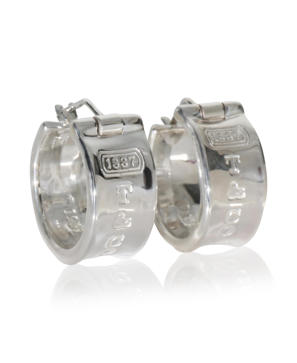 Click here for Pre-Owned Tiffany & Co Sterling Silver Hoop Earrin... prices