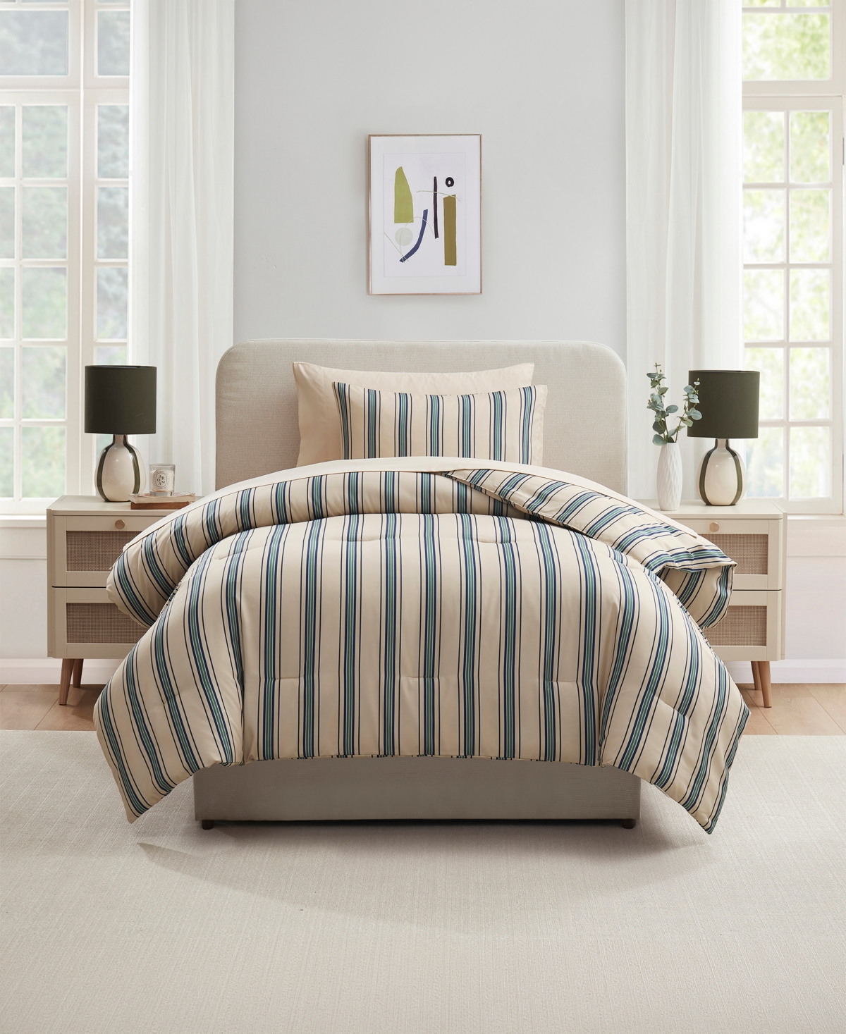 Click here for Nestl Luxury Soft Modern Striped Design 5-Pc. Comf... prices