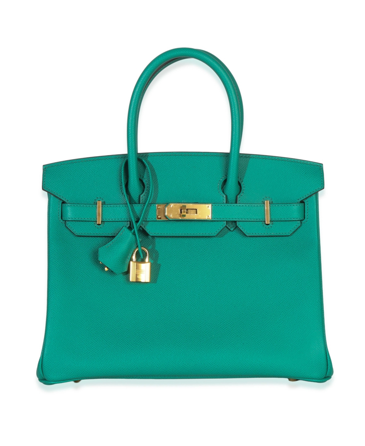 Click here for Pre-Owned Hermes Vert Jade Epsom Birkin 30 Ghw - G... prices