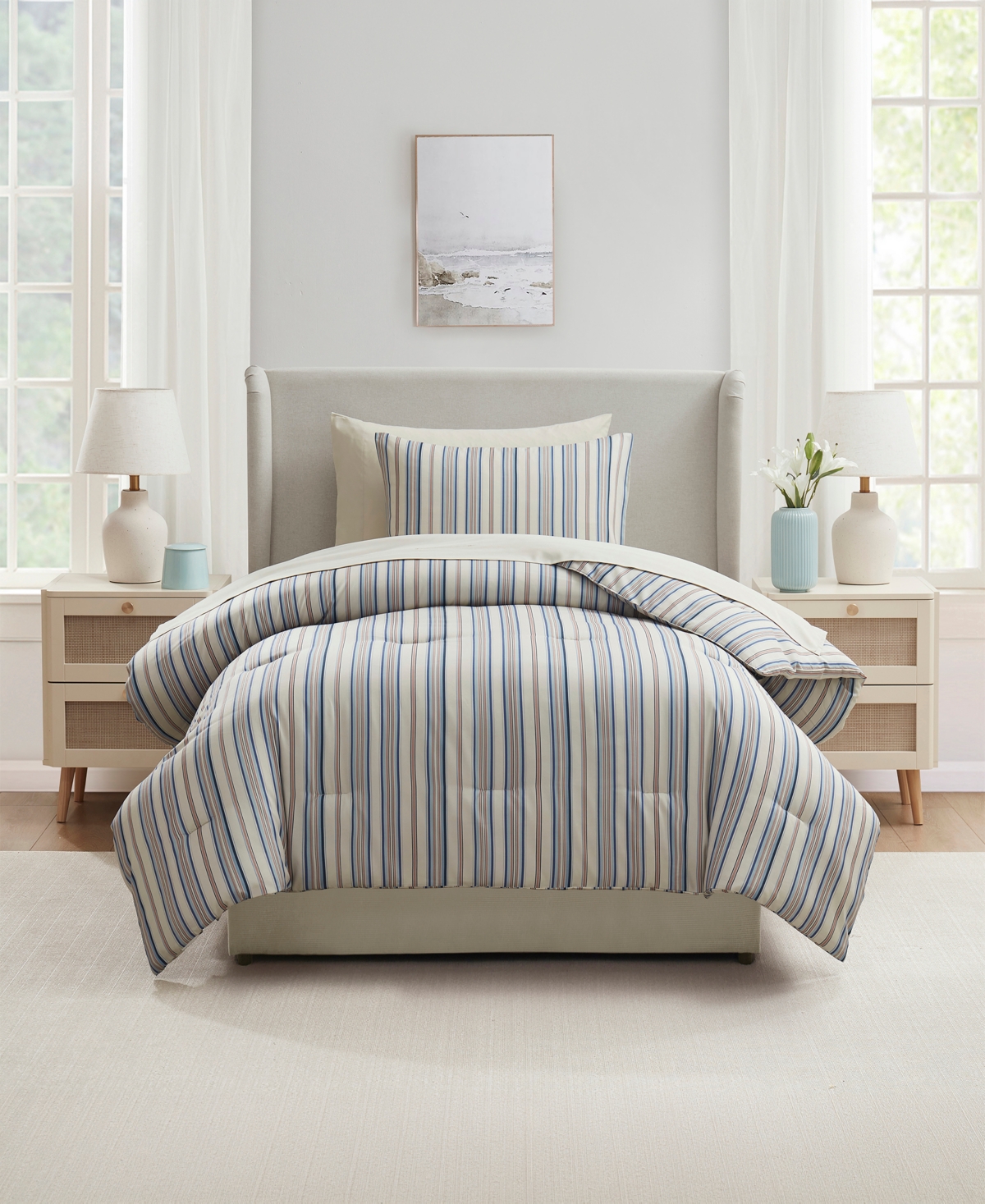 Click here for Nestl Luxury Soft Modern Striped Design 5-Pc. Comf... prices