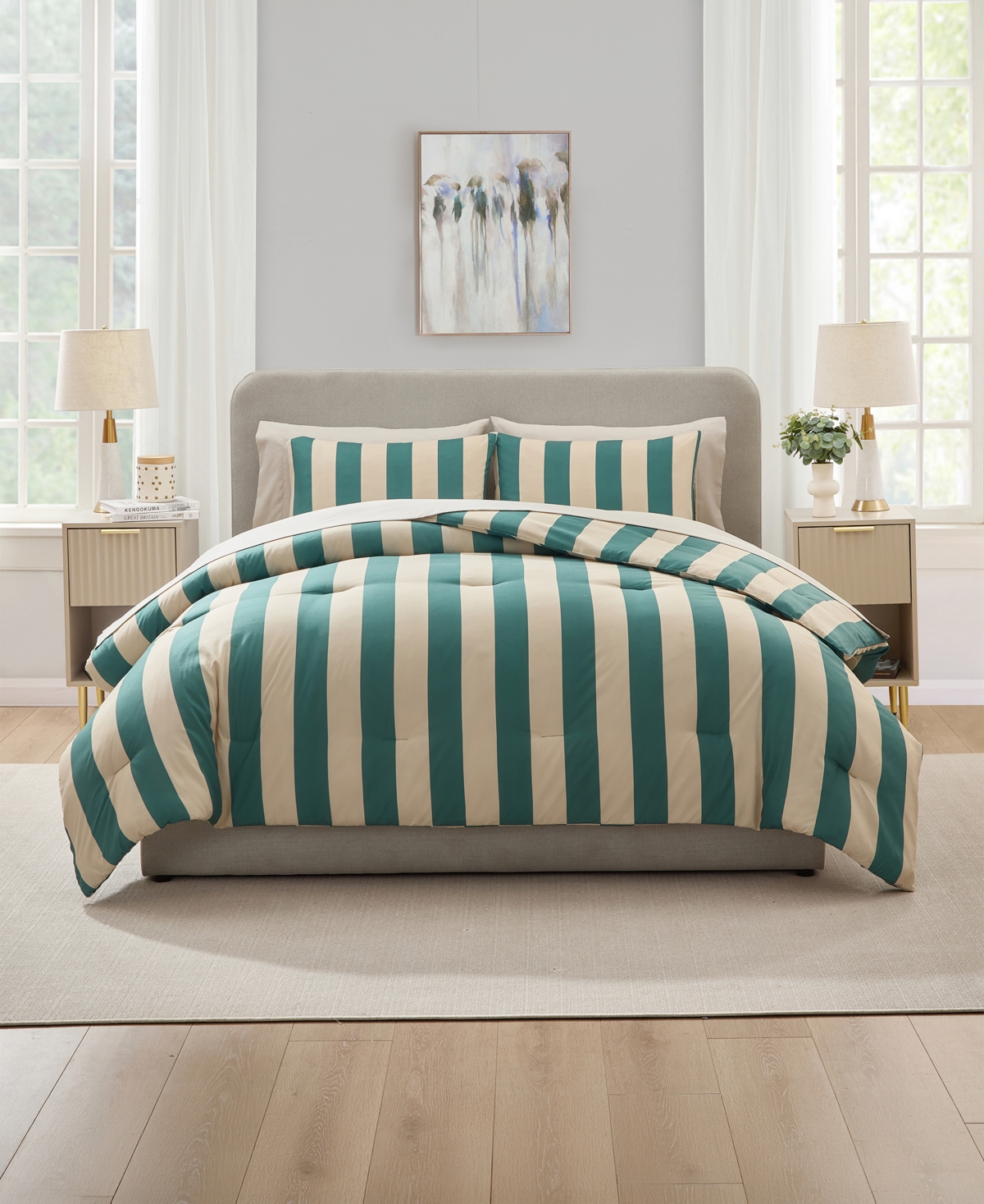 Click here for Nestl Luxury Soft Modern Striped Design 7-Pc. Comf... prices