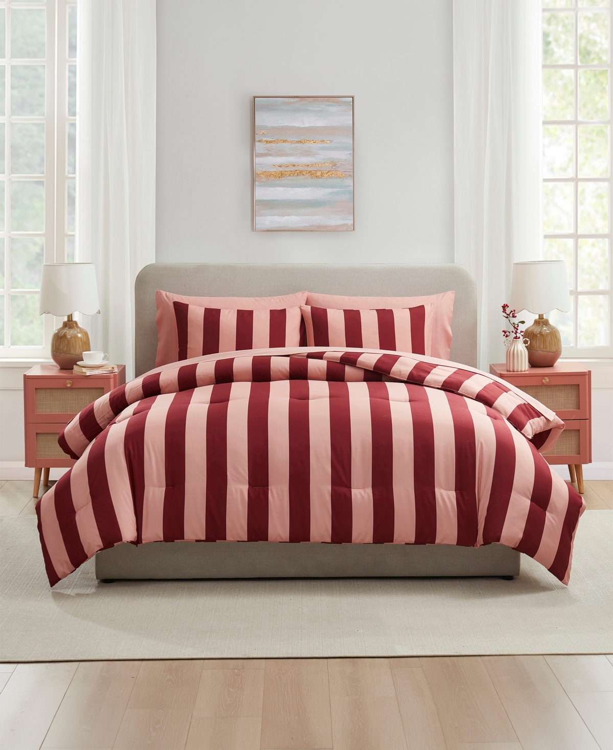 Click here for Nestl Luxury Soft Modern Striped Design 7-Pc. Comf... prices
