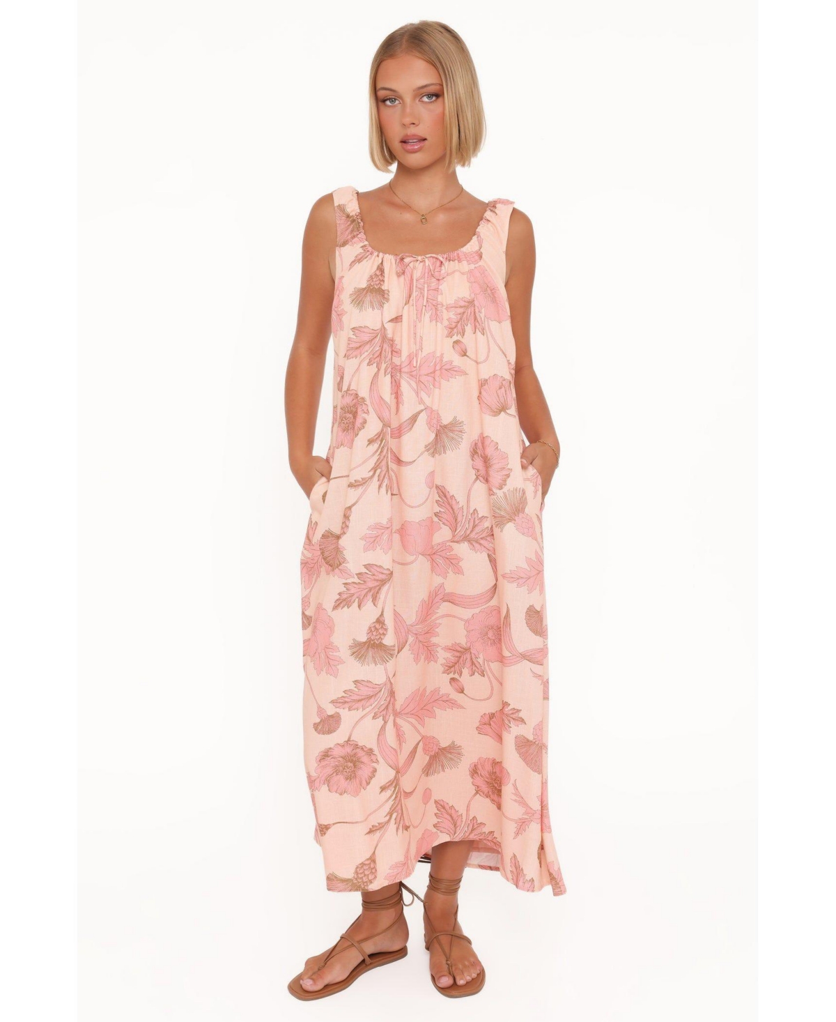 Click here for Petal and Pup Womens Bowman Maxi Dress - Pink flor... prices