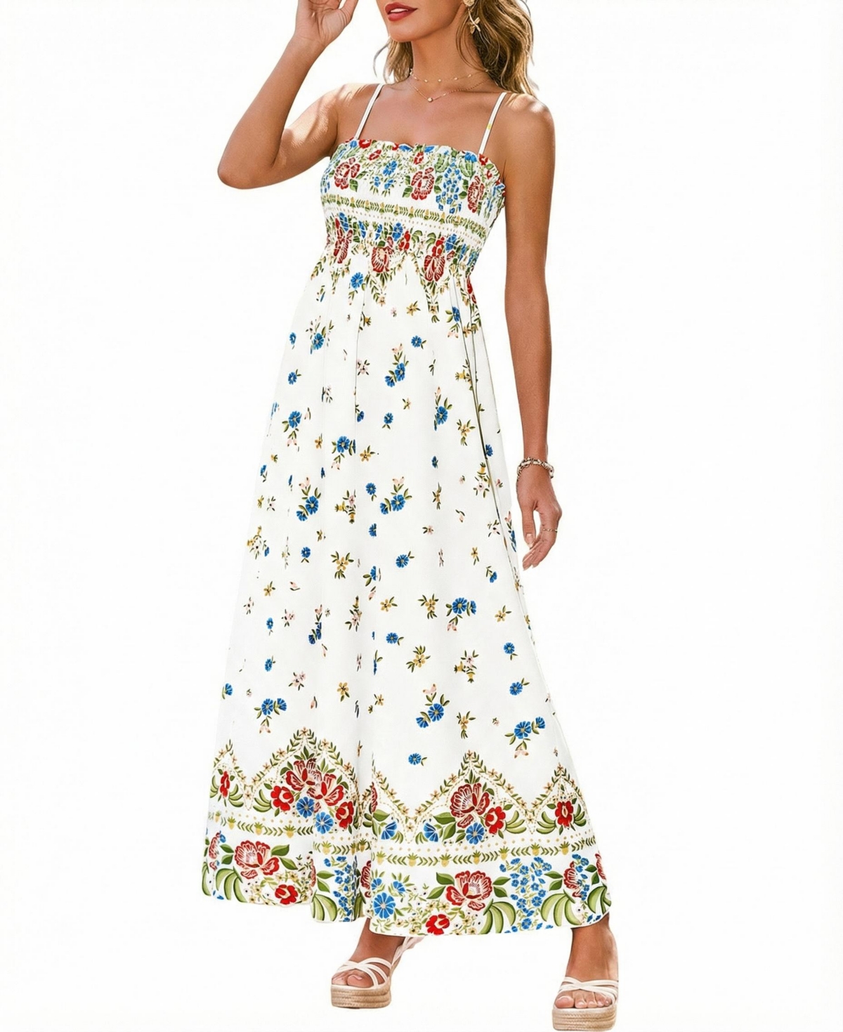 Click here for Cupshe Womens Gentle Start Floral Maxi Beach Dress... prices