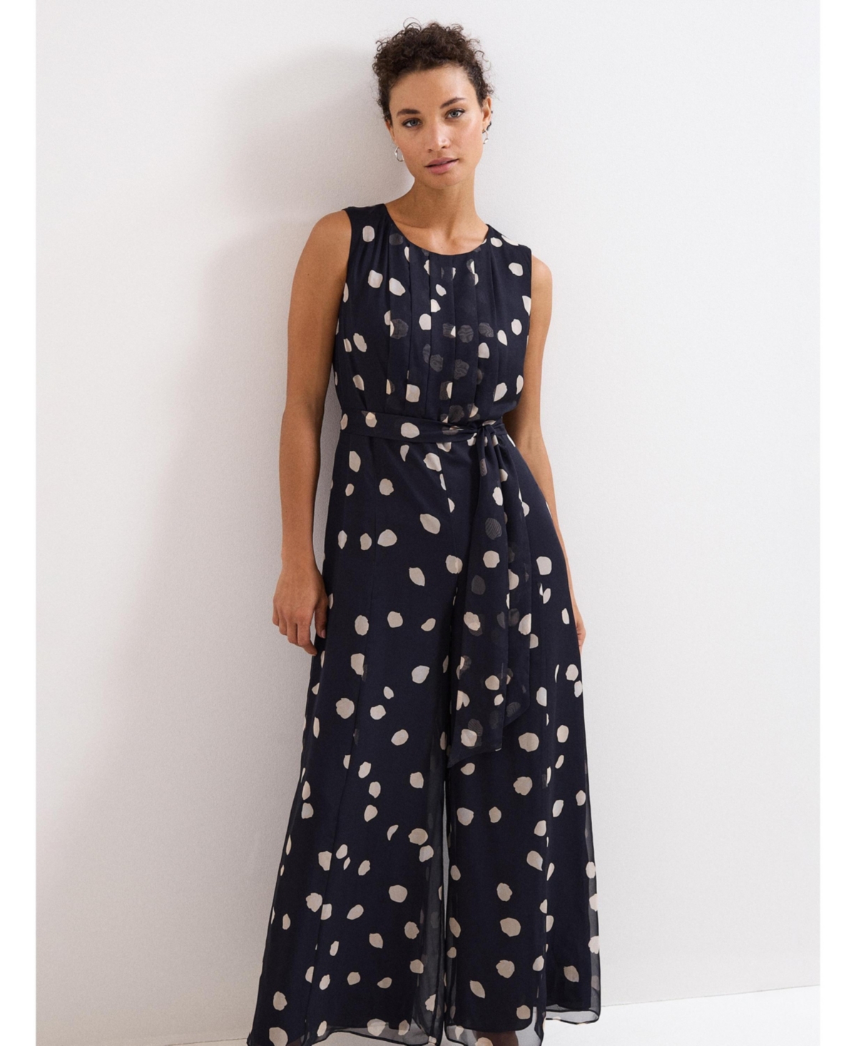 Click here for Phase Eight Womens Maxine Spot Tie-Waist Maxi Jump... prices