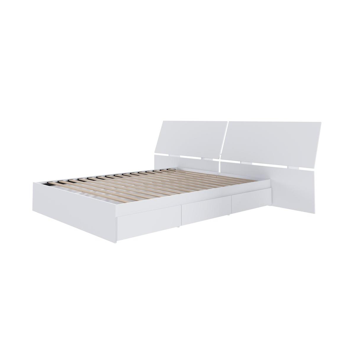 Click here for Nexera Bed Frame And Headboard  Queen. - White prices