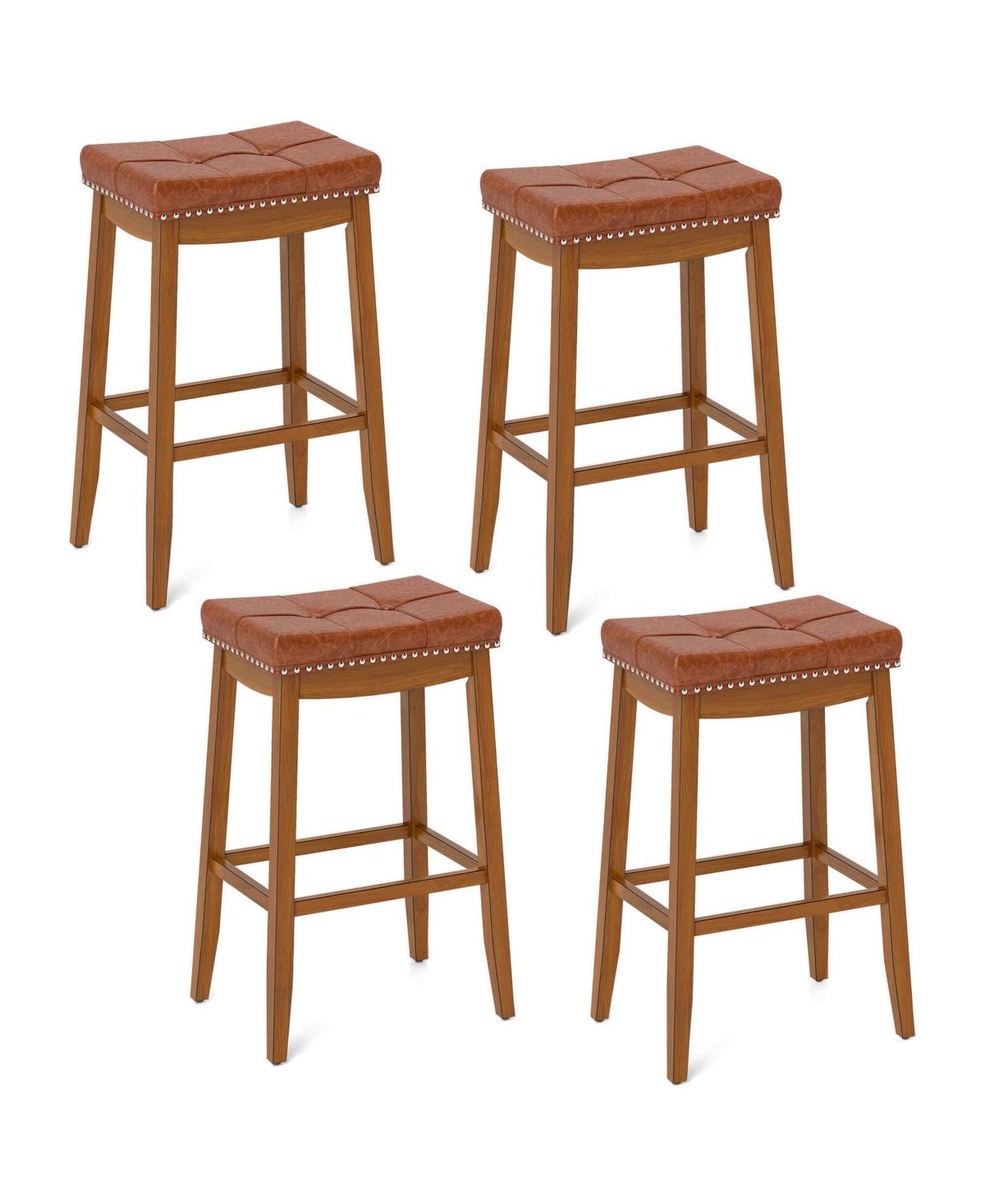 Click here for 29" Bar Height Stools Set of 4 with Pu Leathe... prices