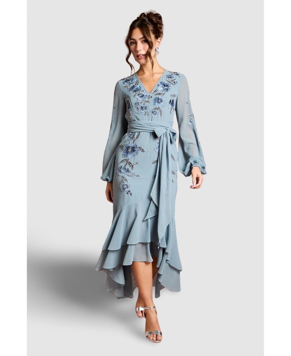 Click here for Coast Womens Embellished High Low Maxi Dress - Dus... prices