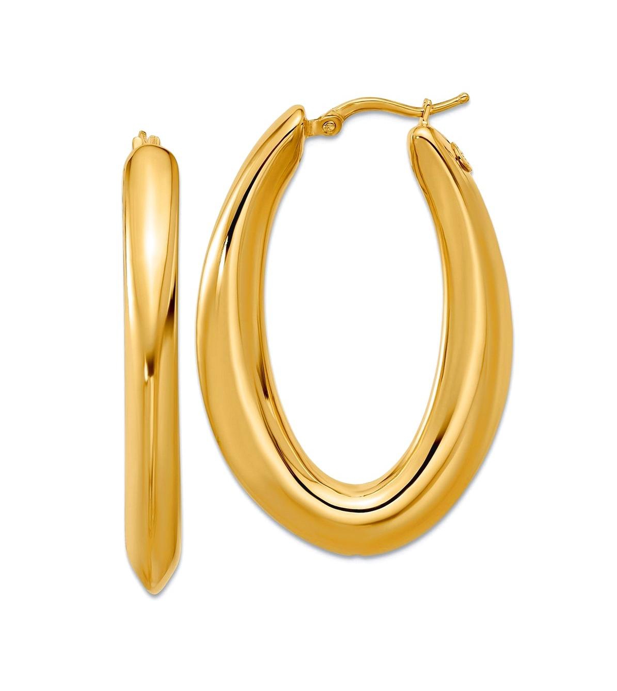 Click here for Curata Jewelry Solid 18k Yellow Gold 41x28mm Puffe... prices