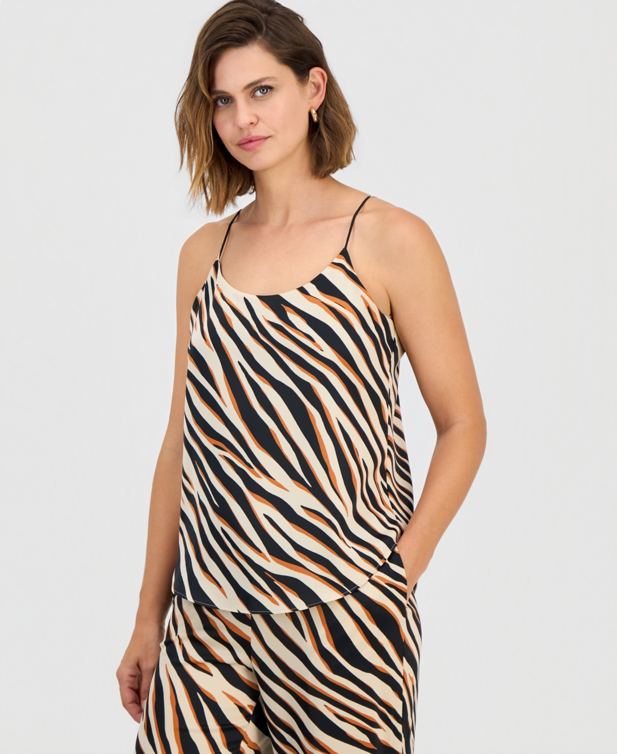 Click here for Bar Iii Womens Animal-Print Satin Camisole  Macys... prices