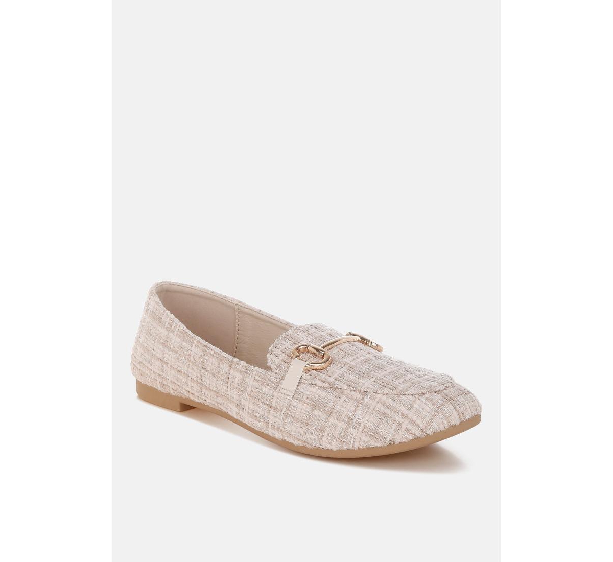 Click here for London Rag Womens Drairi Horsebit Detail Tweed Loa... prices