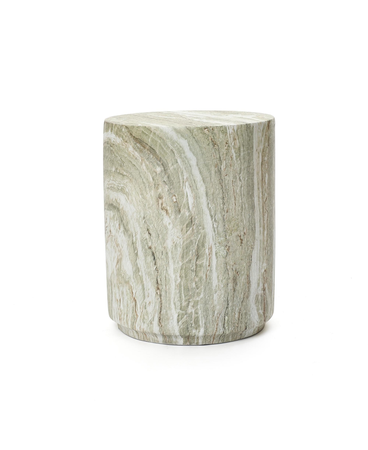 Click here for LuxenHome 17.9 Round Outdoor Accent Table  Marbled... prices