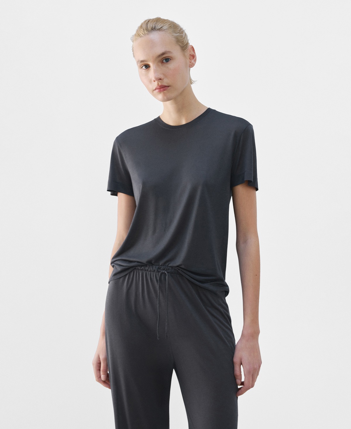 Click here for Mango Womens Short-Sleeved Micro-Modal Pajama Top... prices