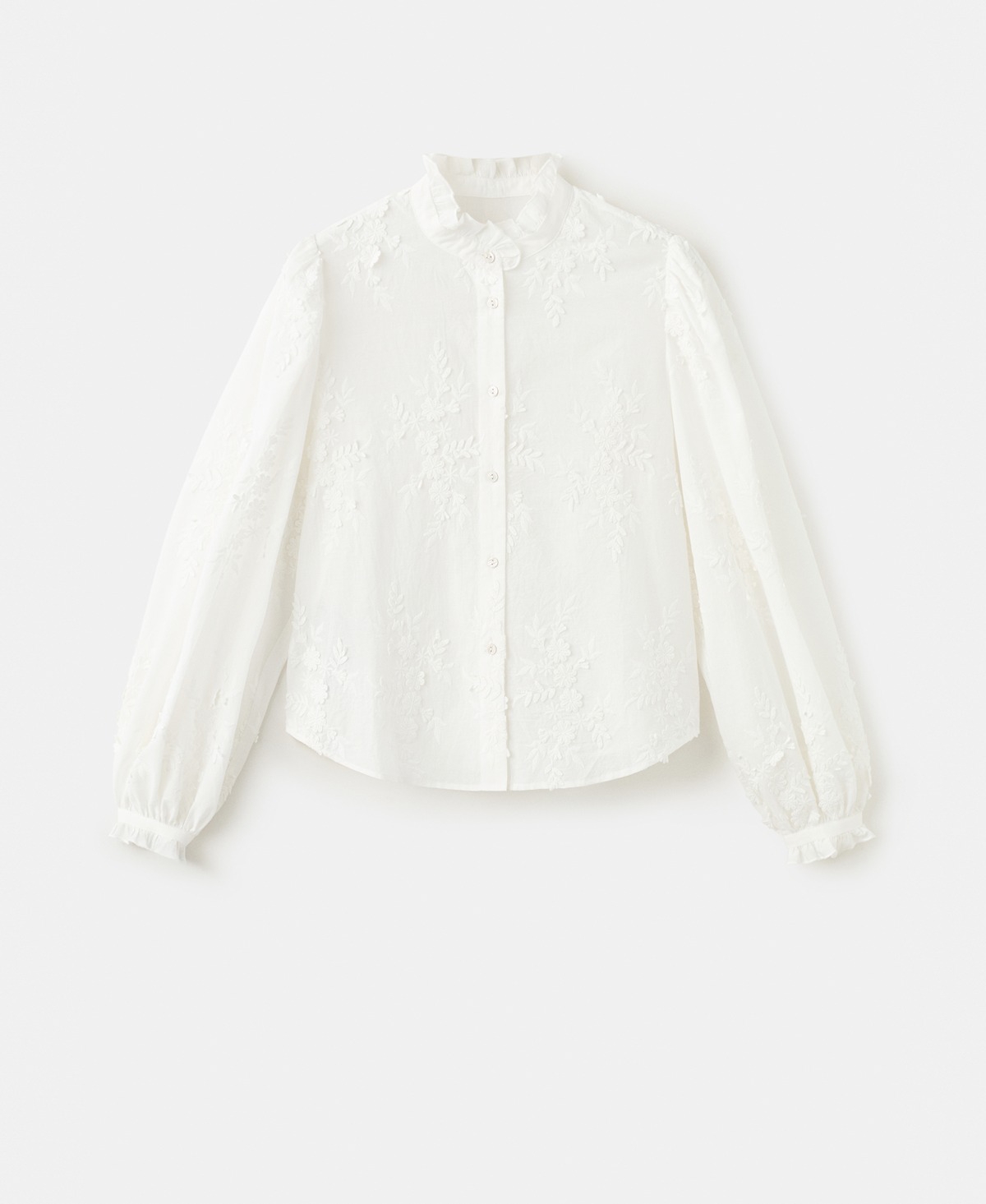 Click here for Mango Womens Floral Embroidery Blouse - Off White prices