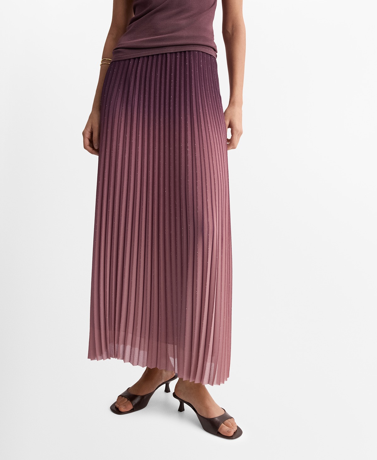 Click here for Mango Womens Pleated Flared Skirt - Light  Pastel... prices