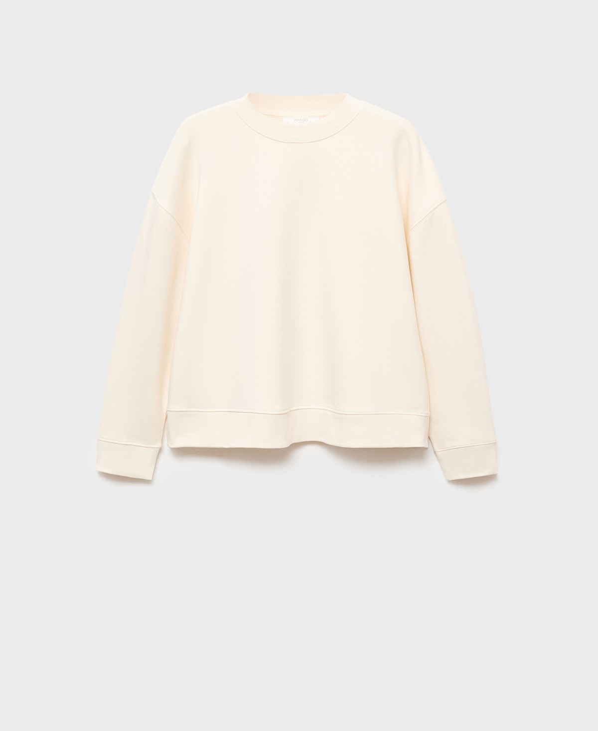 Click here for Mango Womens Fluid Cotton Sweatshirt - Vanilla prices