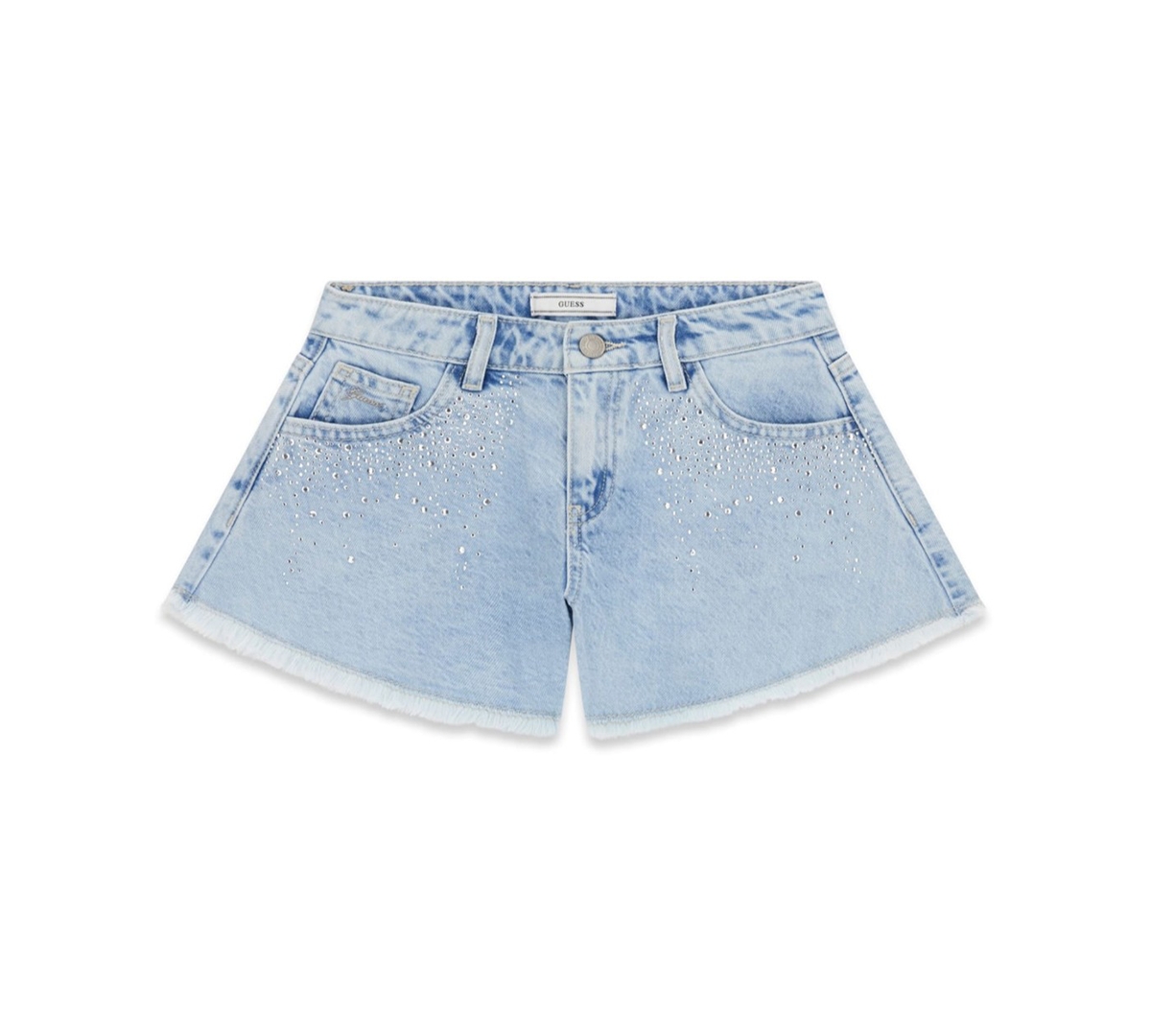 Click here for Guess Girls 7-16 Rhinestone Denim Shorts - Blue prices