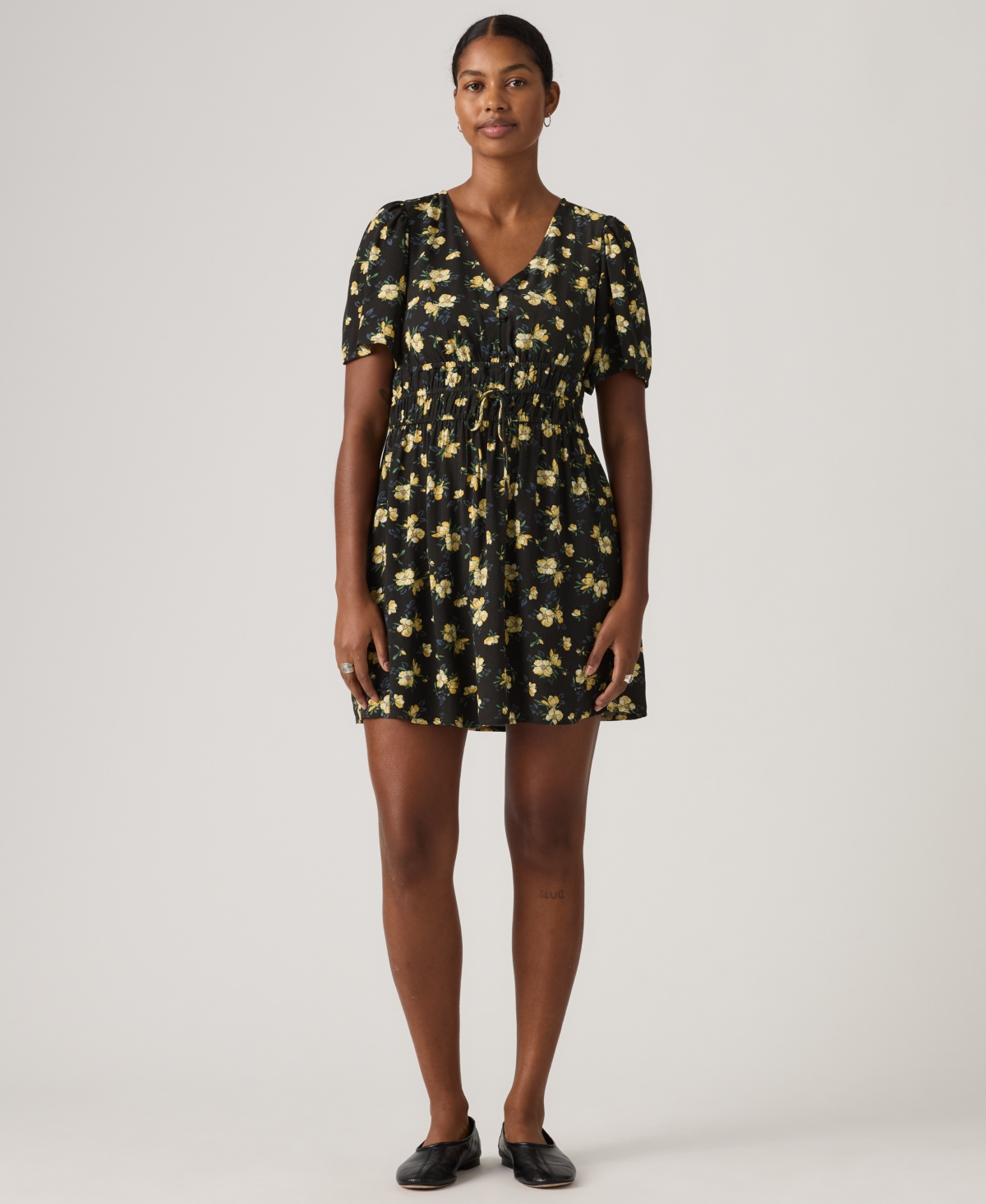 Click here for Levis Womens Rylan V-Neck Mini Crepe Dress - Blake... prices