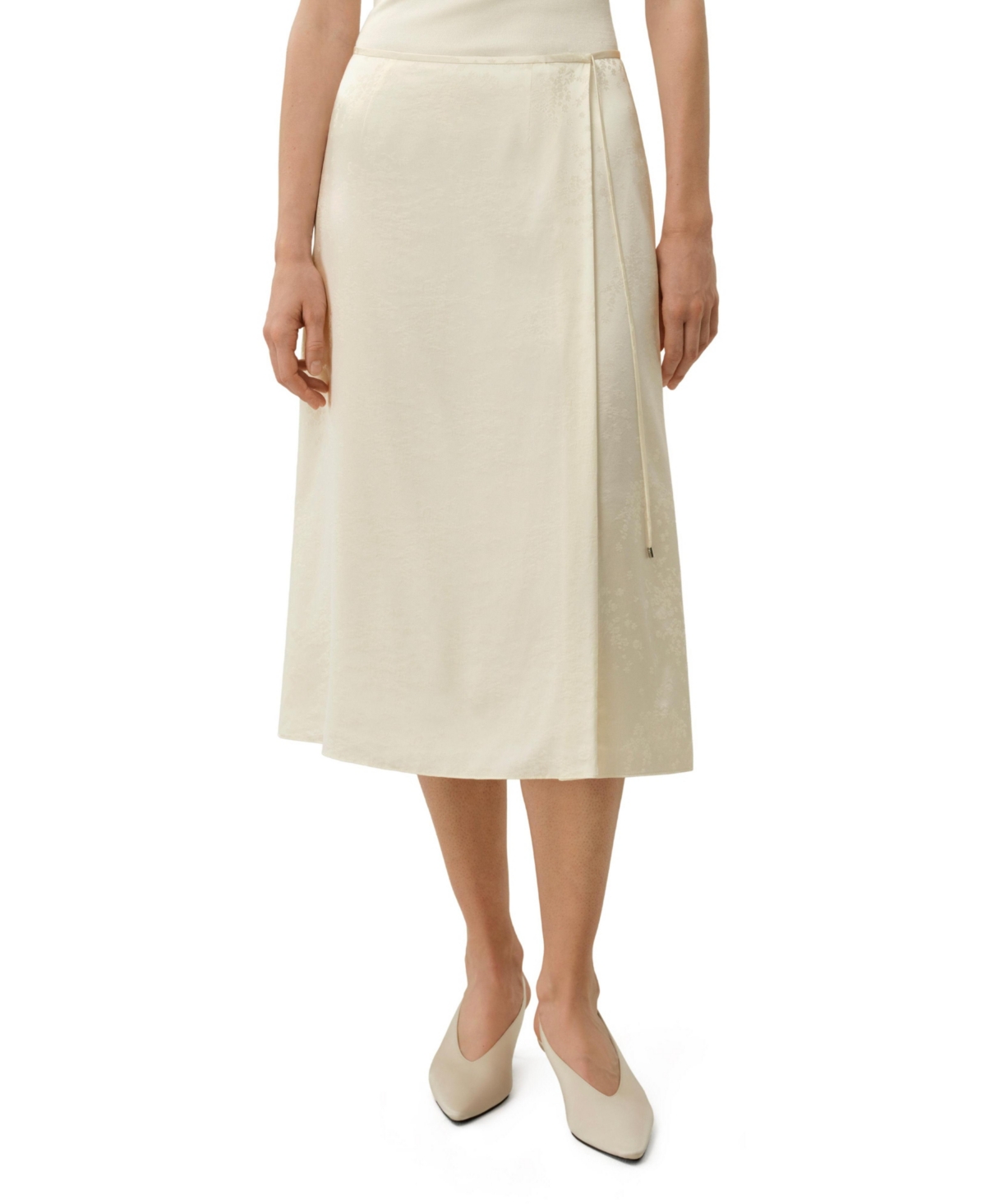 Click here for Lilysilk Womens Ying Jacquard Silk Skirt - Lily wh... prices