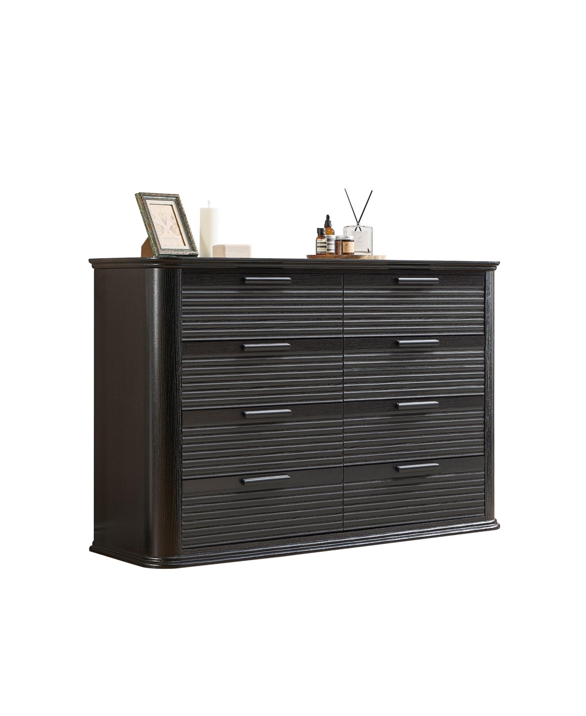 Click here for Rainsken Fluted 8 Drawer Dresser  Modern Wood Ches... prices