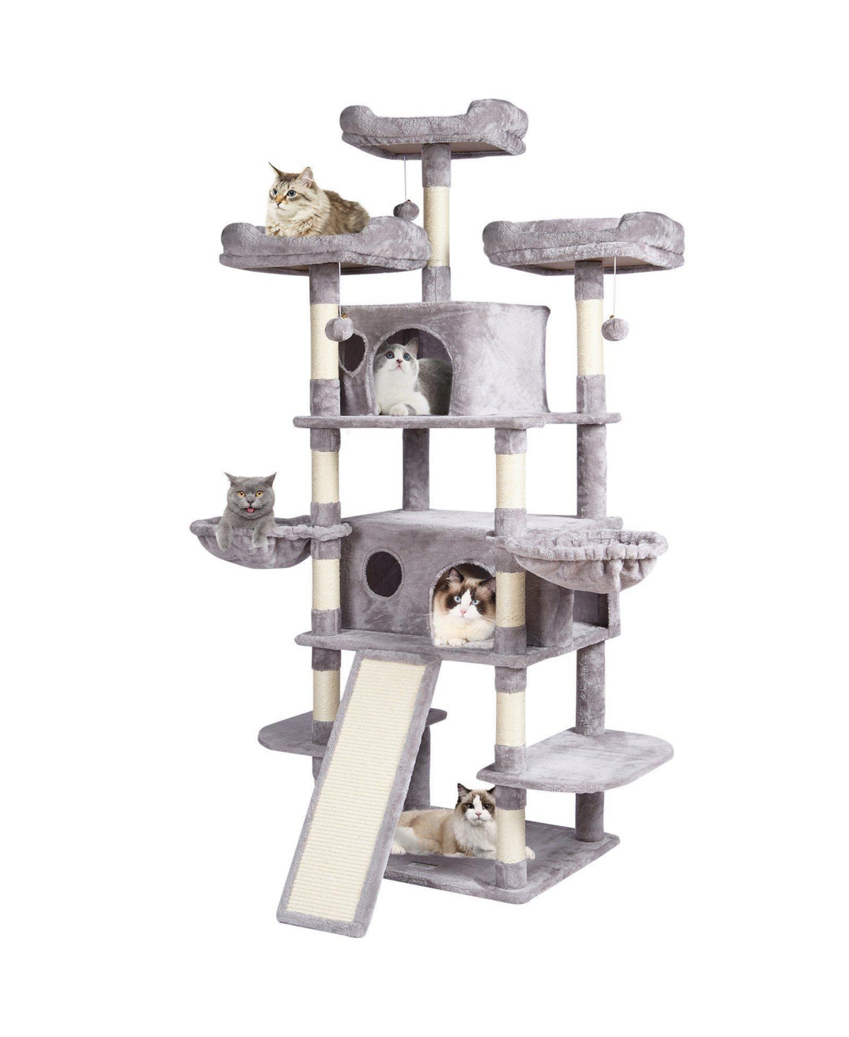 Click here for Aostirmotor Light Grey Indoor Cat Tower  68.5"... prices