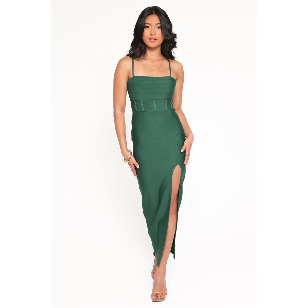 Click here for Petal and Pup Womens Louisa Midi Dress - Emerald g... prices