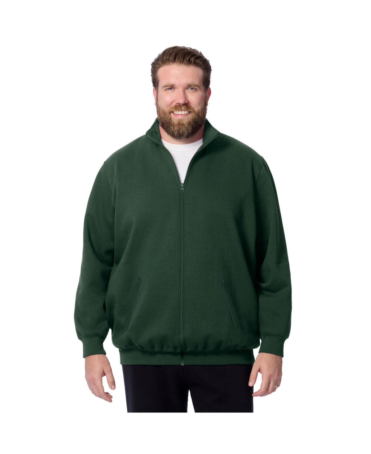 Click here for KingSize Big & Tall Reverse Weave Zip Up Jacket -... prices