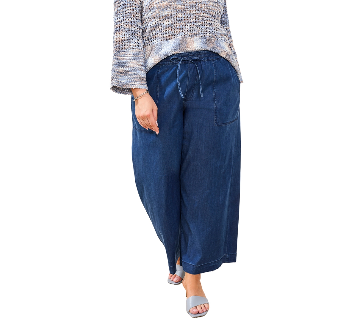 Click here for Tribal Plus Size Inclusive Audrey Jogger Wide-Crop... prices