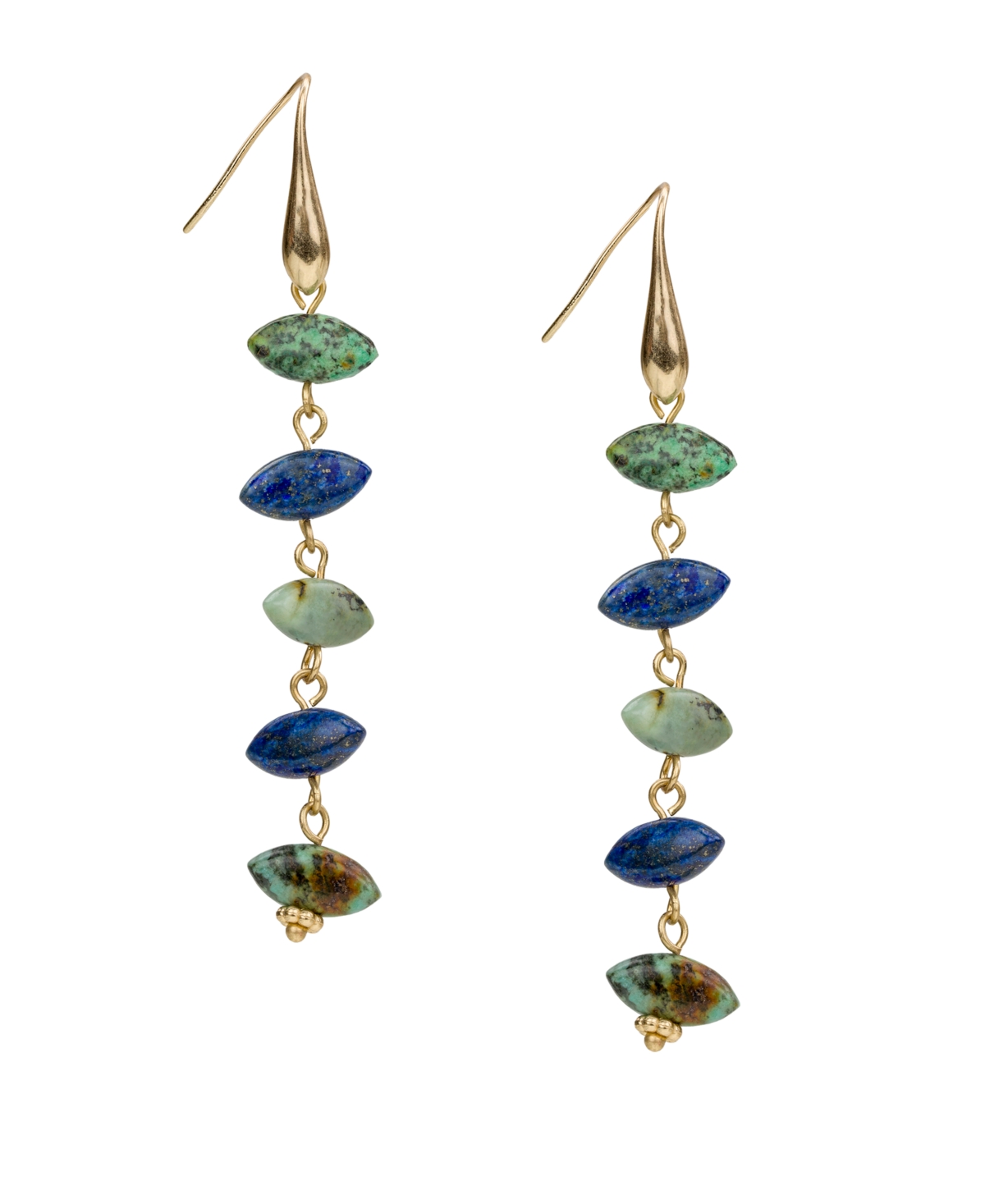Click here for Patricia Nash Gold-Tone Plated 5 Stone Drop Earrin... prices