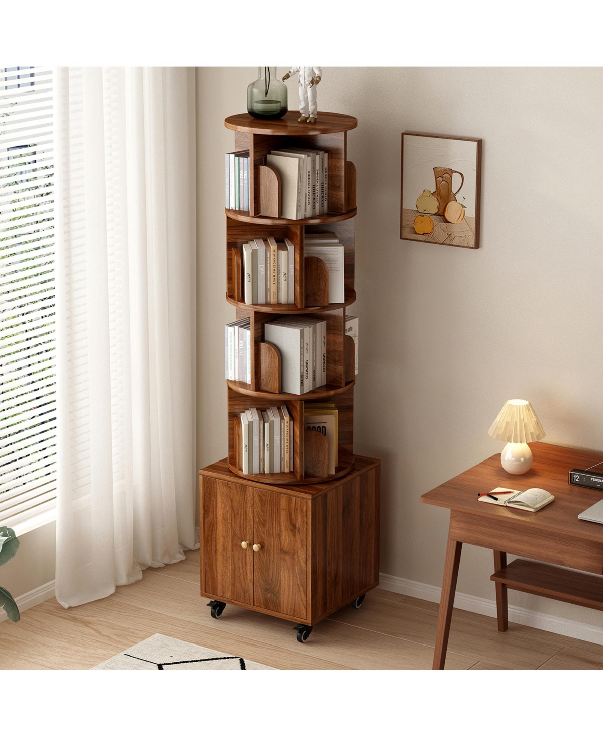 Click here for Rainsken 360° Rotating Bookshelf Tower  5 Tie... prices