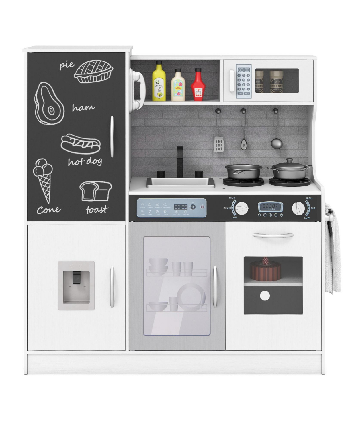 Click here for Mecale Pretend Play Kitchen with Utensils for Kids... prices
