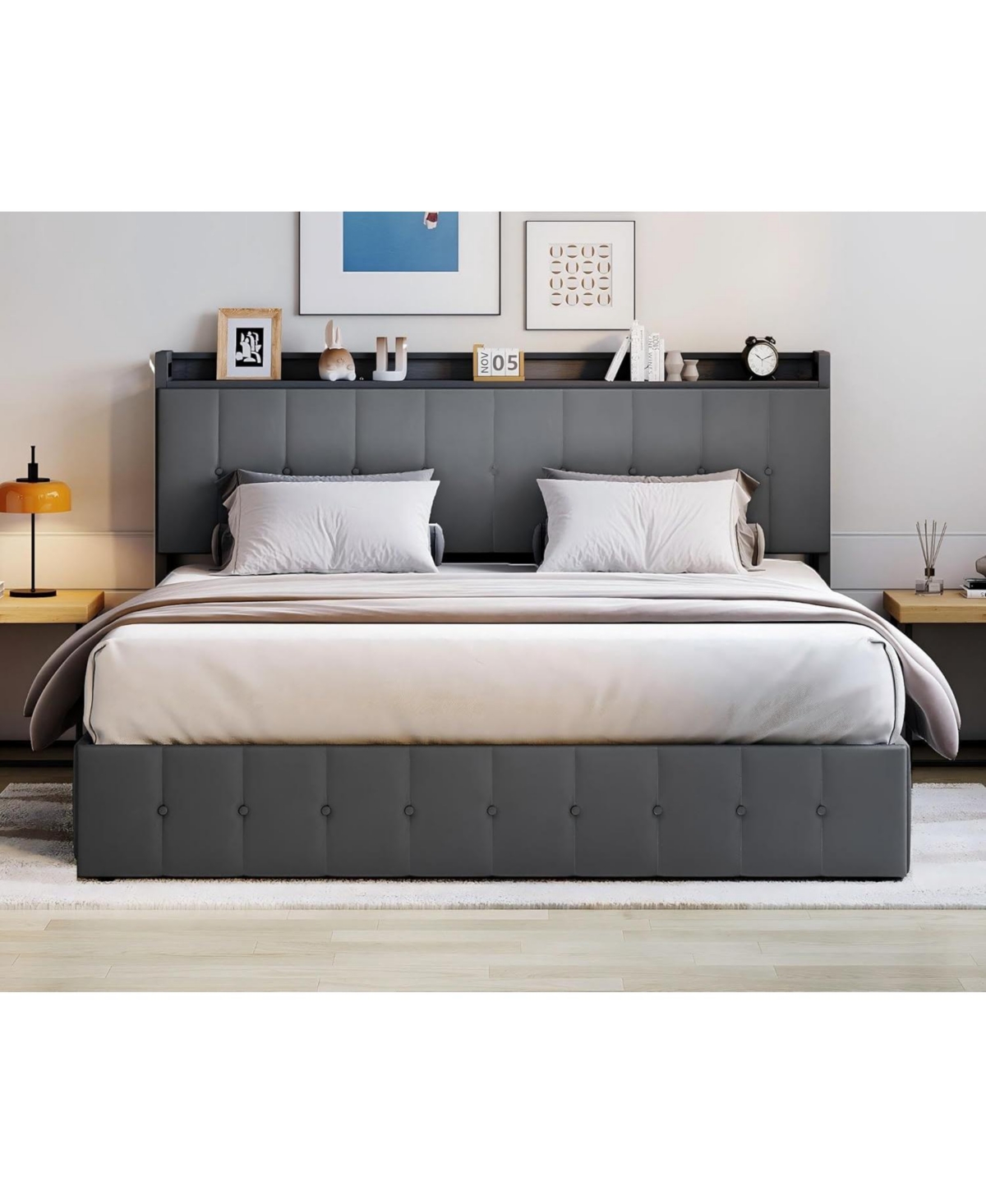 Click here for gaomon Bed Frame with Lift Up Storage  Upholstered... prices