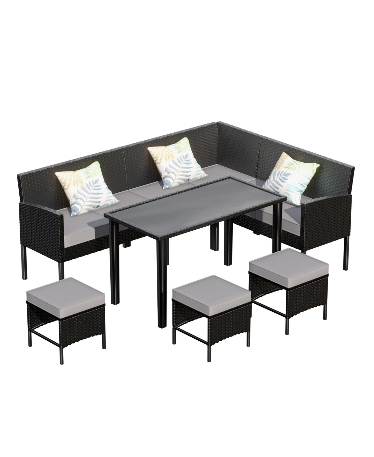 Click here for Clihome Small space patio furniture 7-piece outdoo... prices
