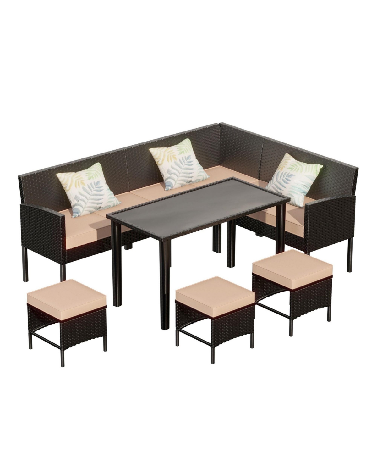 Click here for Clihome Small space patio furniture 7-piece outdoo... prices
