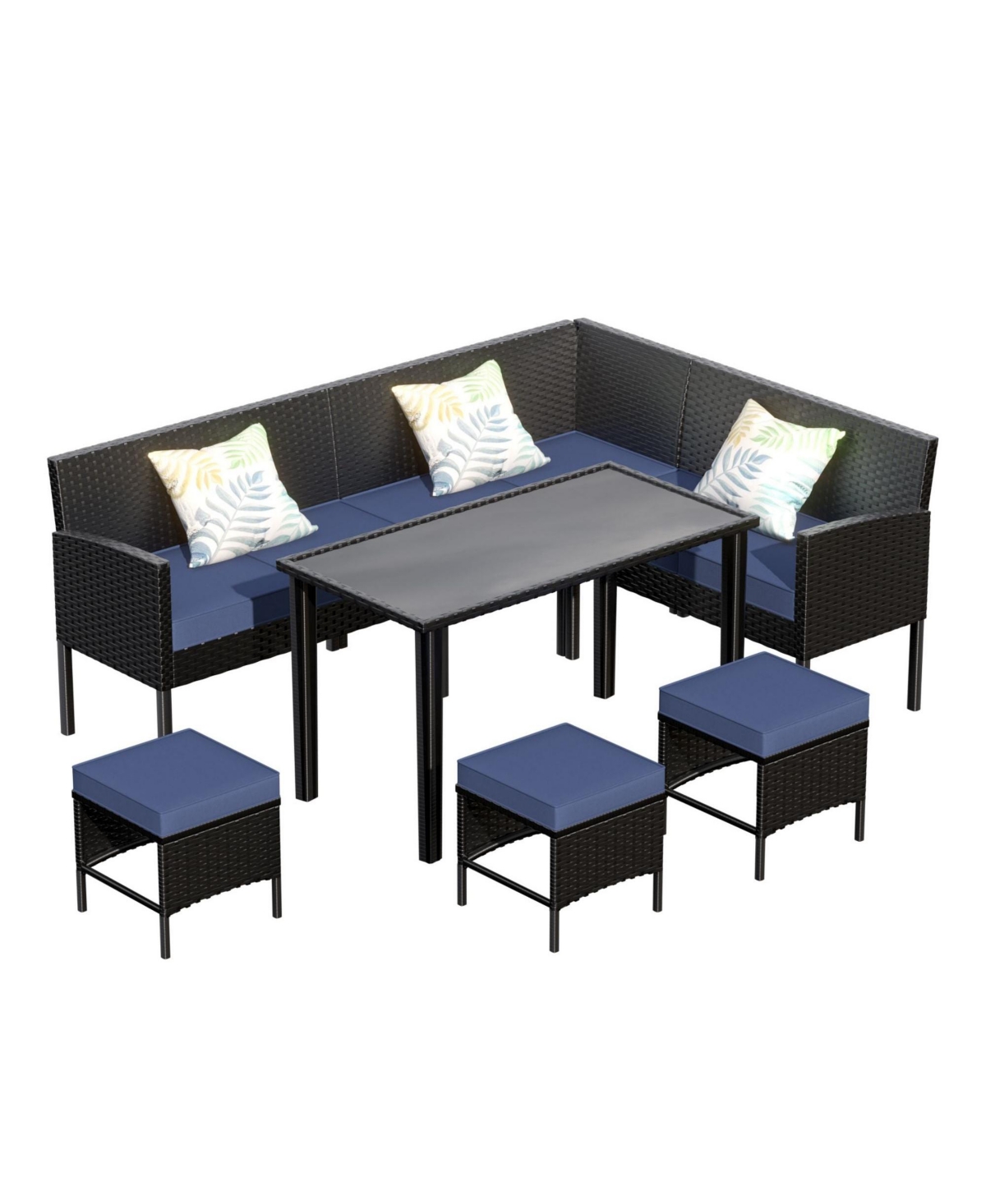 Click here for Clihome Small space patio furniture 7-piece outdoo... prices