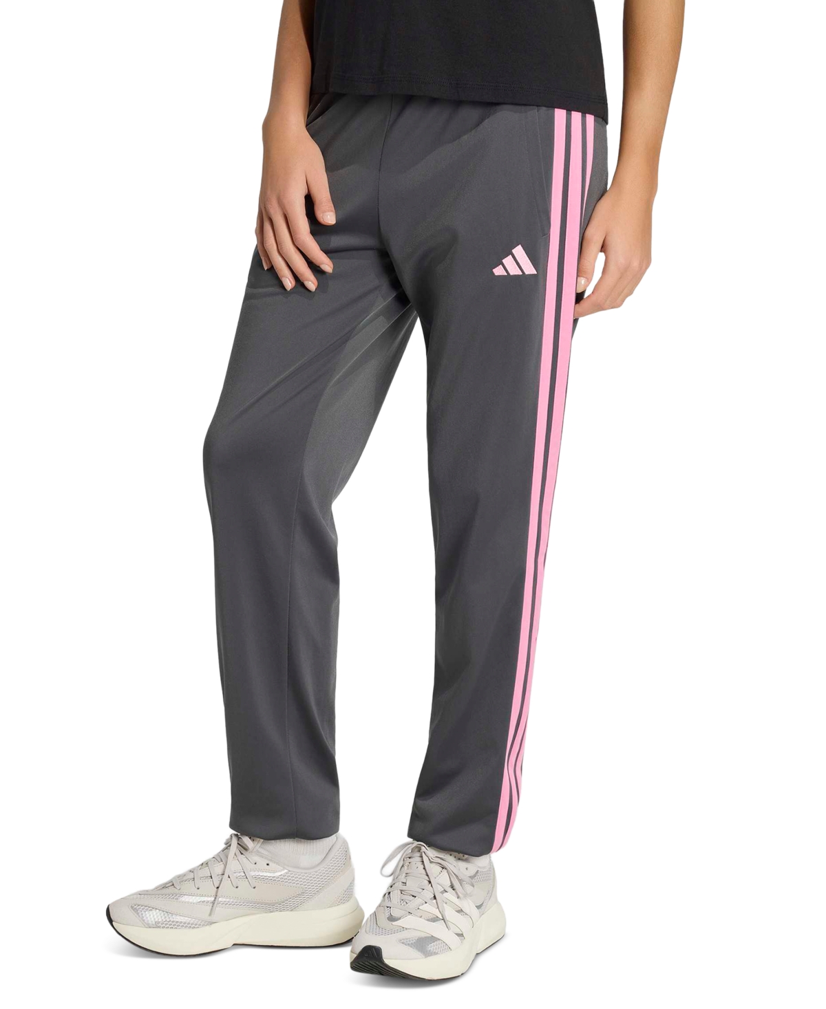 Click here for adidas Womens Regular-Fit Track Pants - Grey Six M... prices