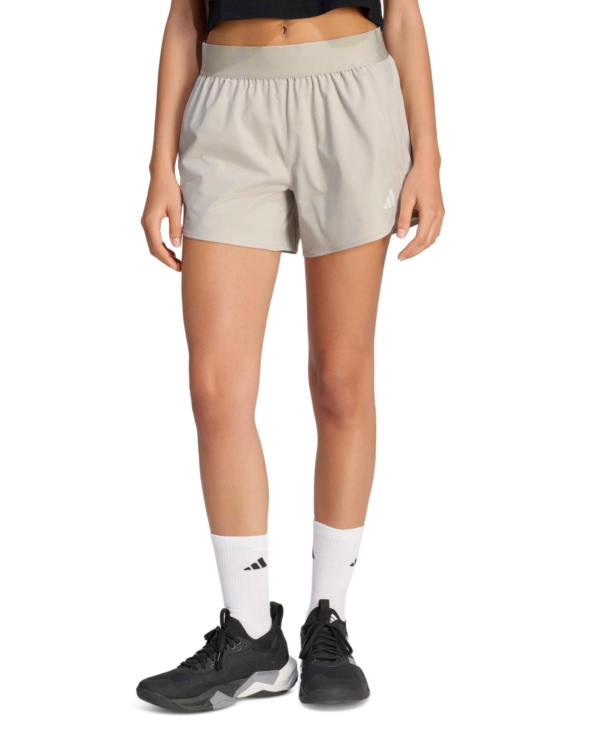 Click here for adidas Womens Mid-Rise Workout Flex Woven Shorts -... prices