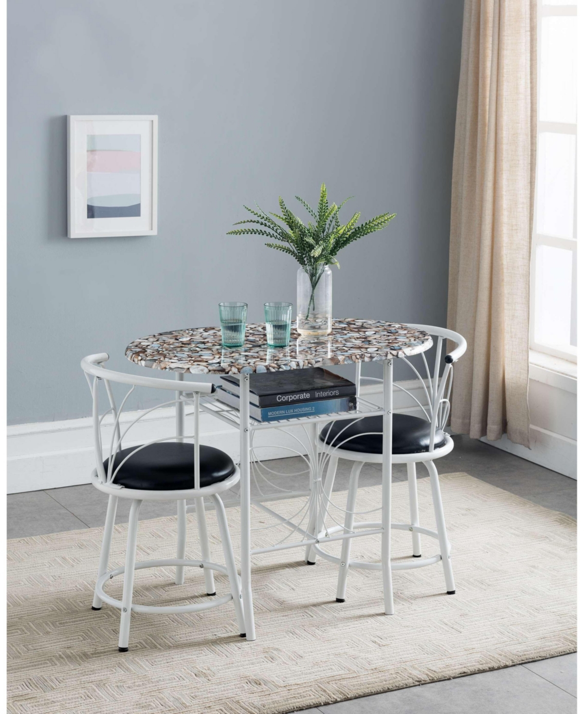 Click here for Kings Brand Furniture Compact Dinette Set with Dro... prices