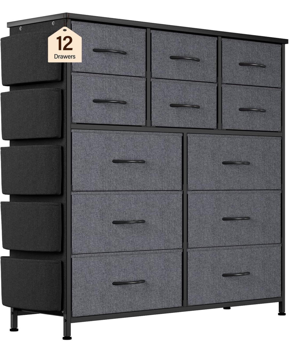 Click here for gaomon 12 Drawer Fabric Steel Frame Wood Top Dress... prices