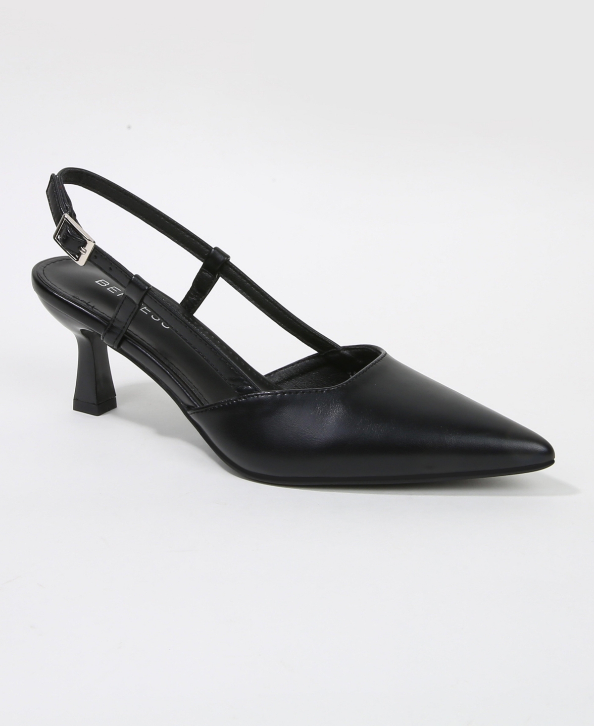 Click here for Berness Joanna Slingback Kitten Heels - Black prices