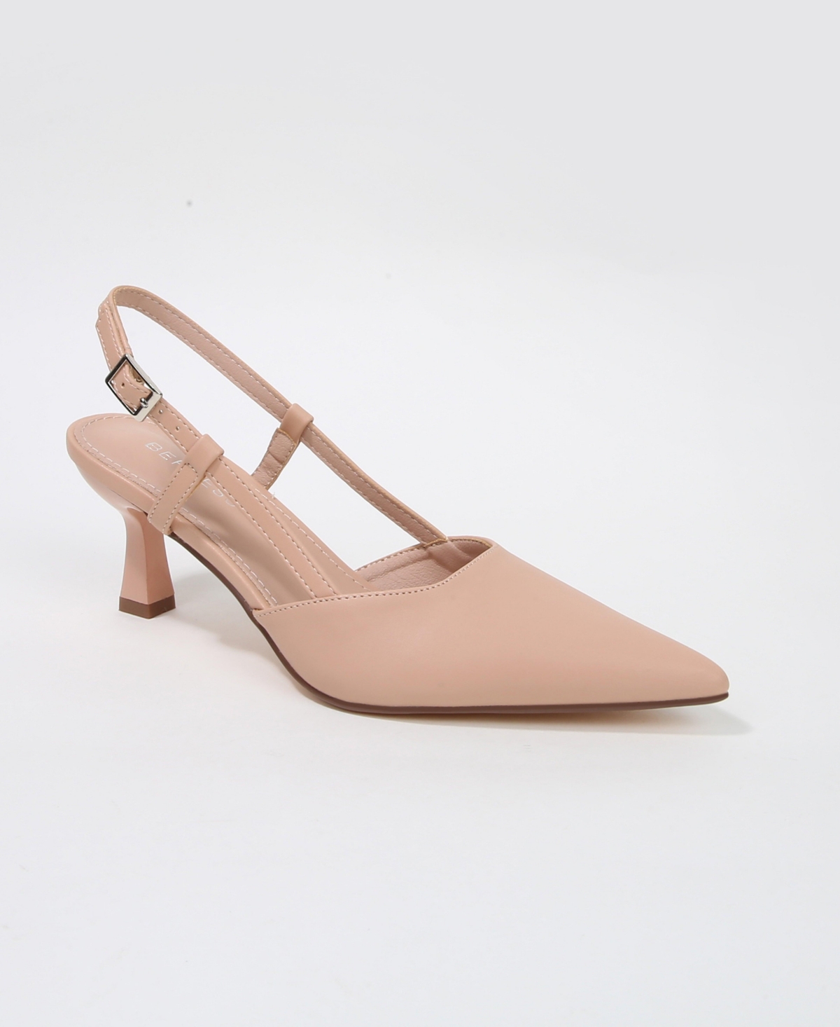 Click here for Berness Joanna Slingback Kitten Heels - Beige prices