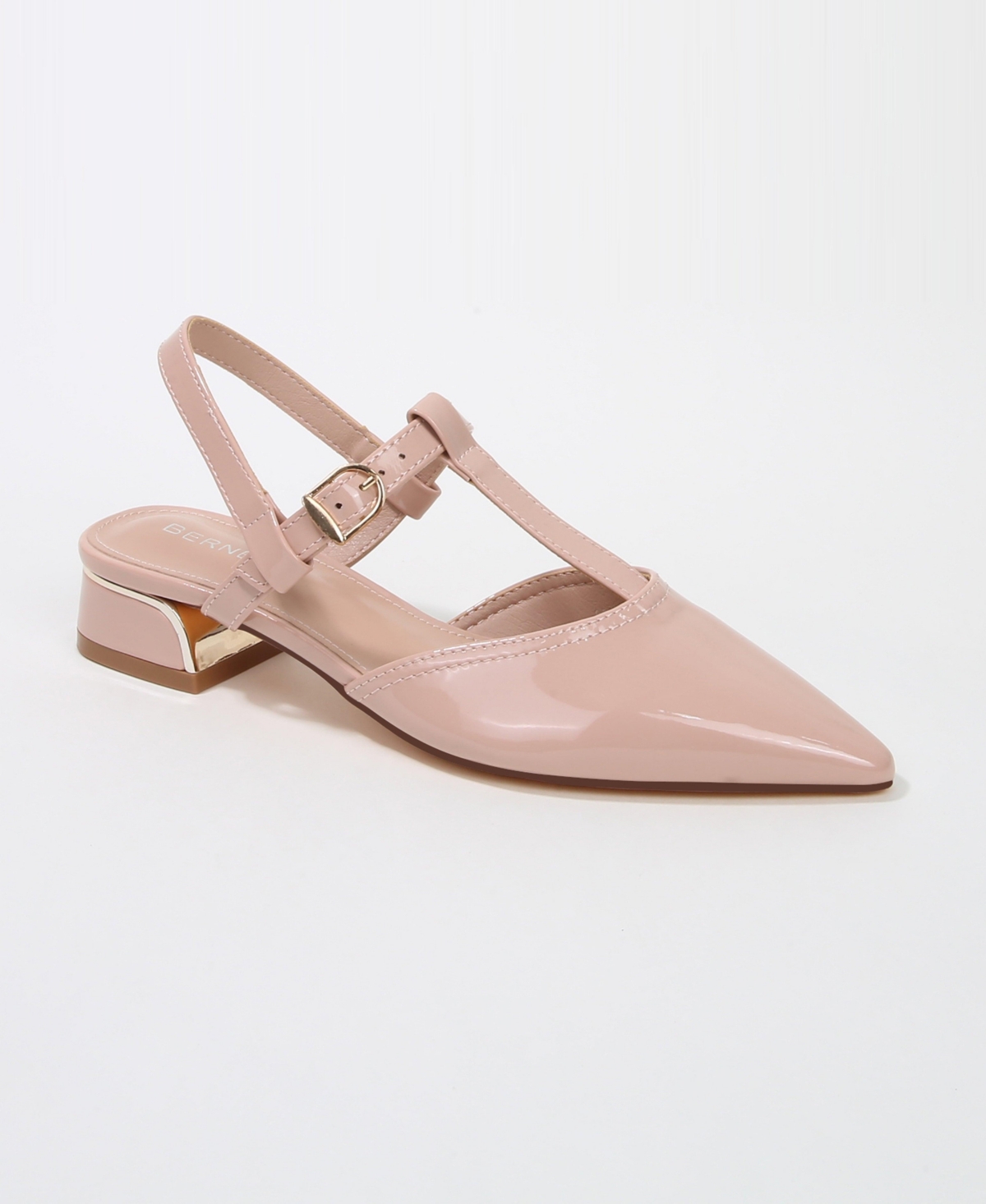 Click here for Berness Womens Cristian T-Strap Slingbacks - Beige prices