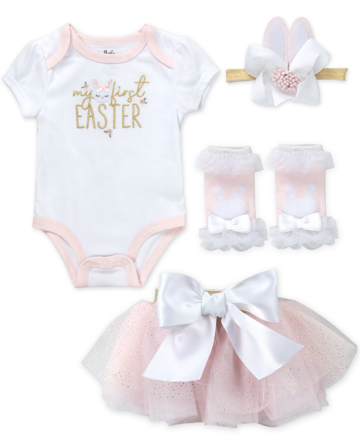 Click here for Baby Essentials Baby Girls Short-Sleeve Bodysuit a... prices