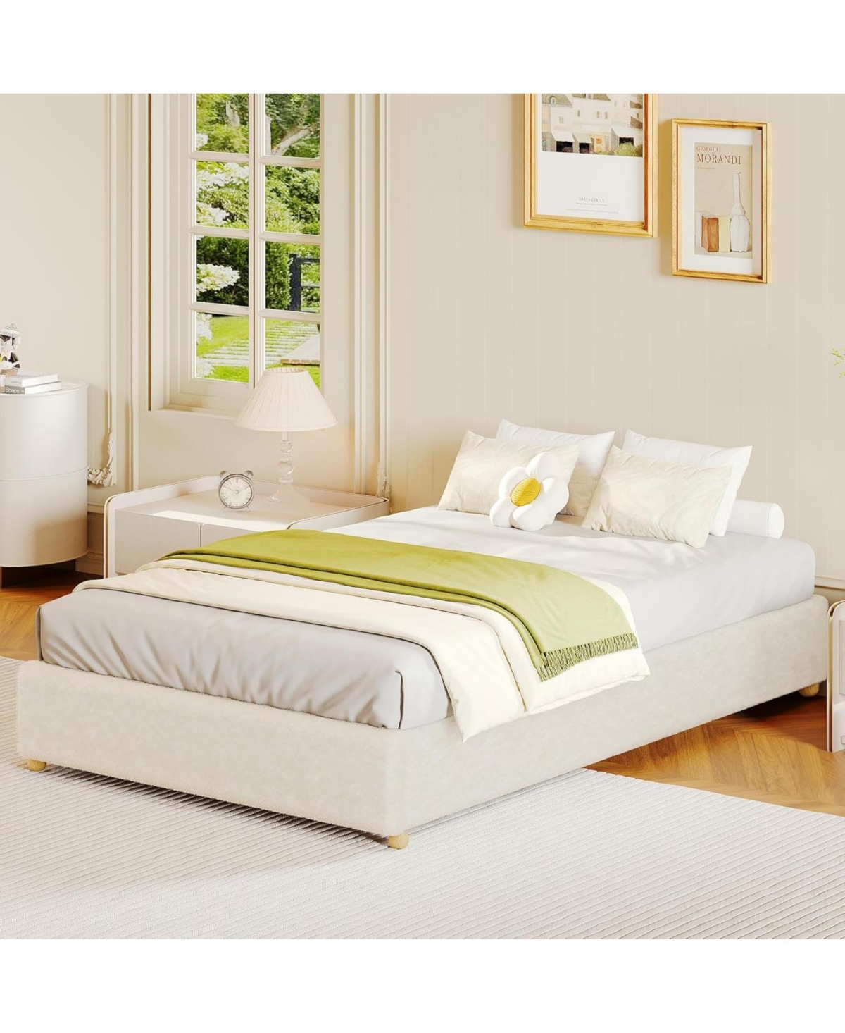 Click here for gaomon Cloud Bed Frame  Corduroy Soft Fabric Low B... prices
